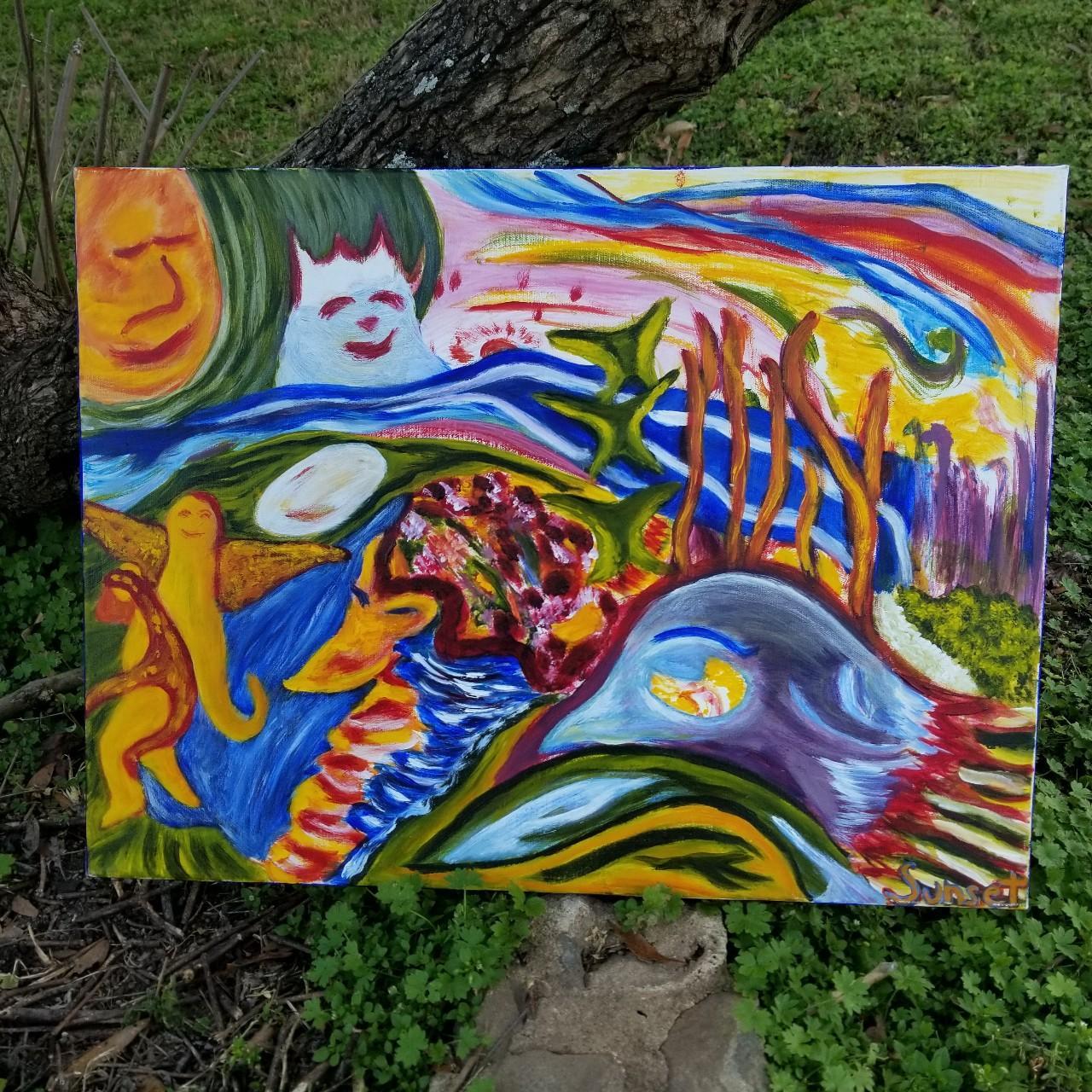 Original Abstract Psychedelic Art Painting by Me ☆... - Depop