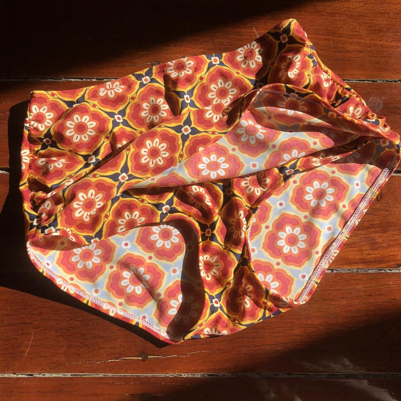 Retro high waisted 70s style swimmer bottoms/mini... - Depop