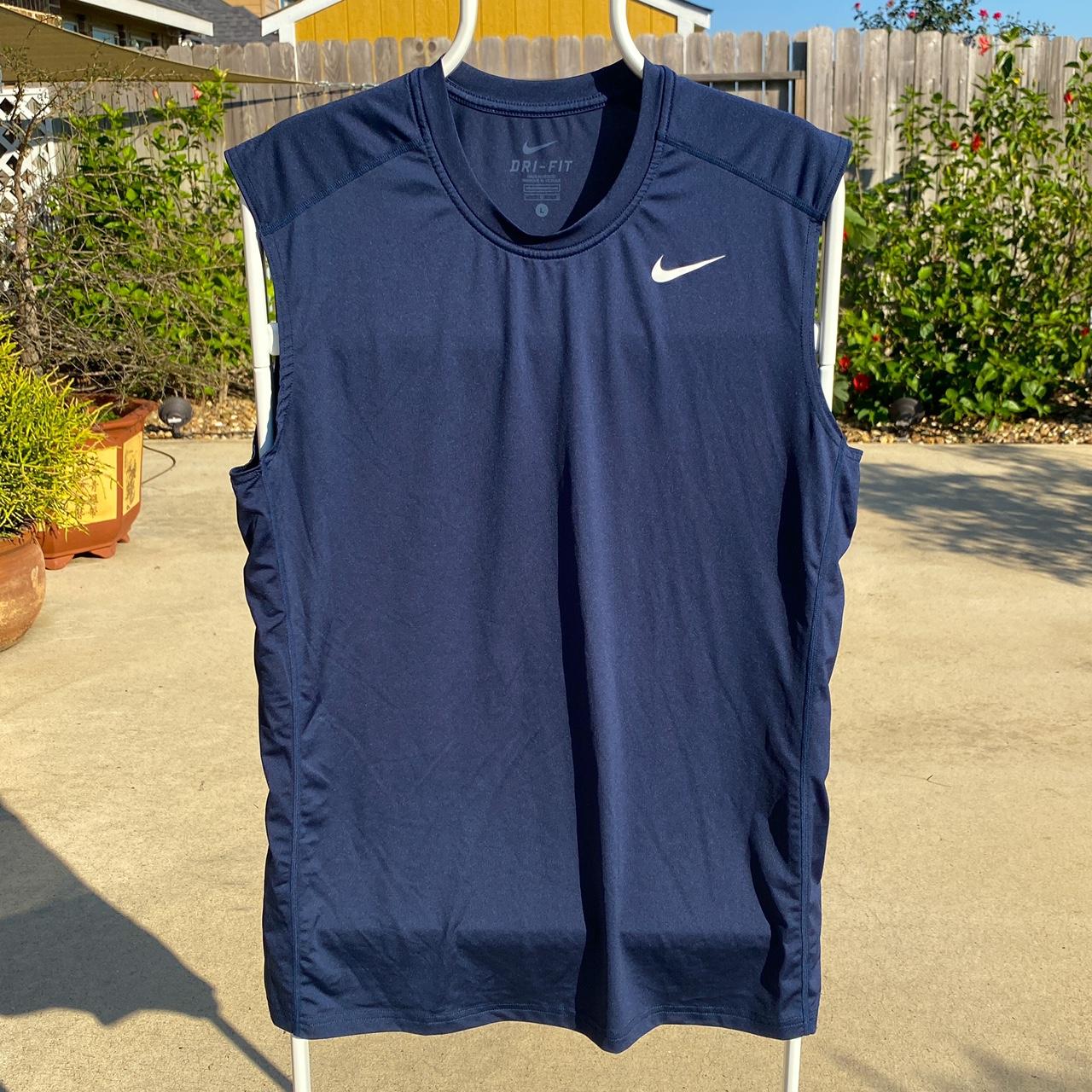 Nike Dri-Fit Navy Blue Muscle Tank 💙 Washed and... - Depop