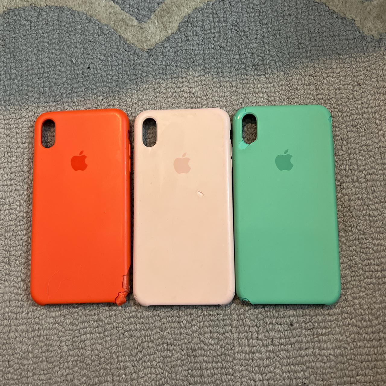 apple phone cases. xs max. all have defects. pink... - Depop