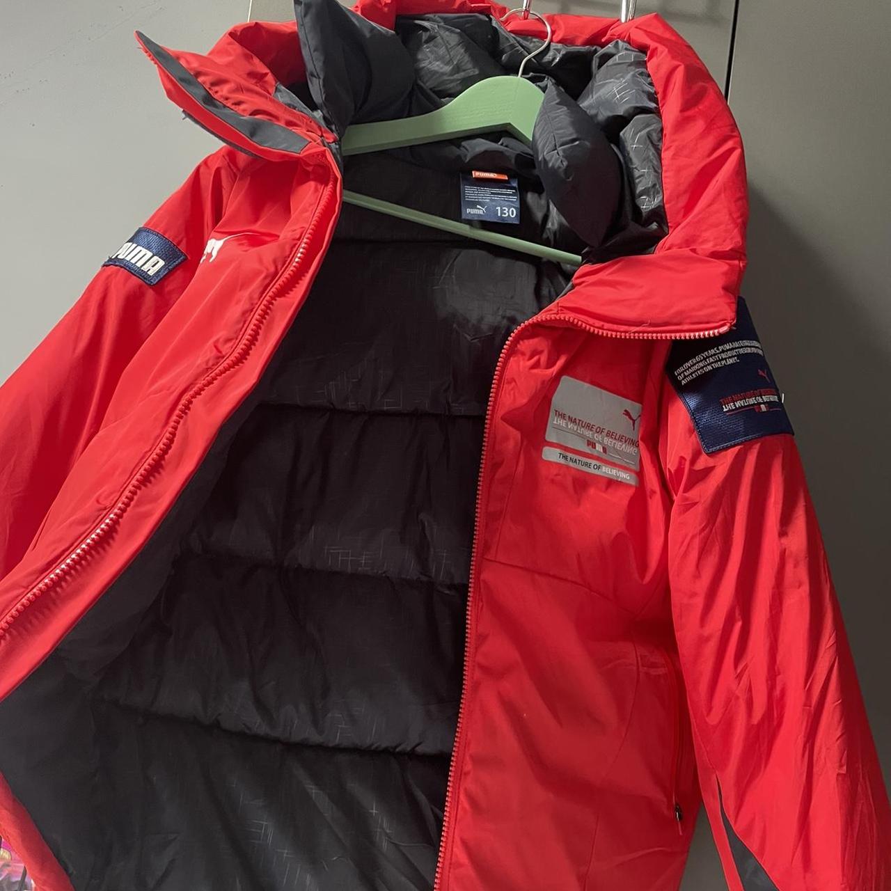 Vintage red and navy Puma Jacket Bought whilst... - Depop