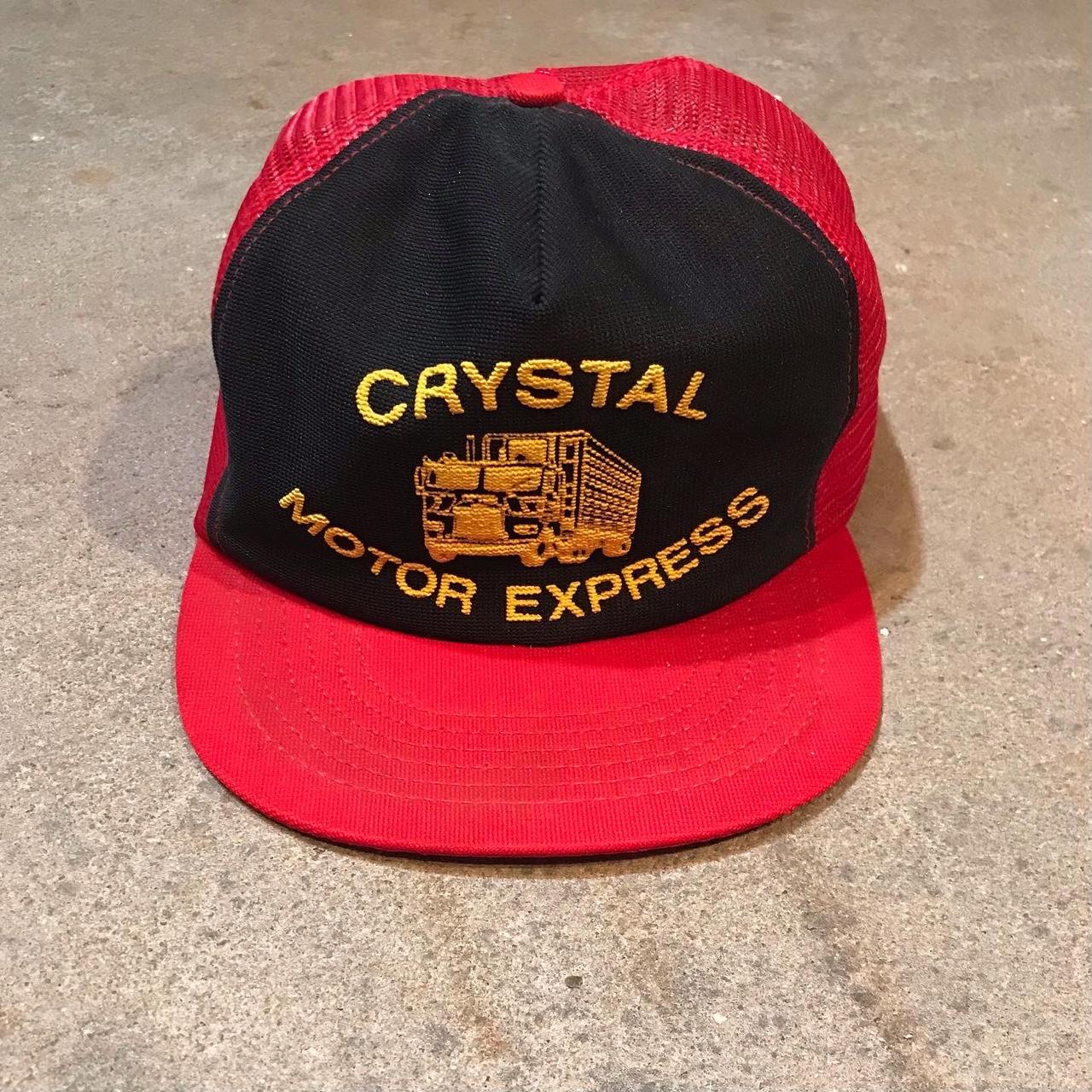 Vintage 70s Crystal Motor Express Trucker Hat Made... - Depop