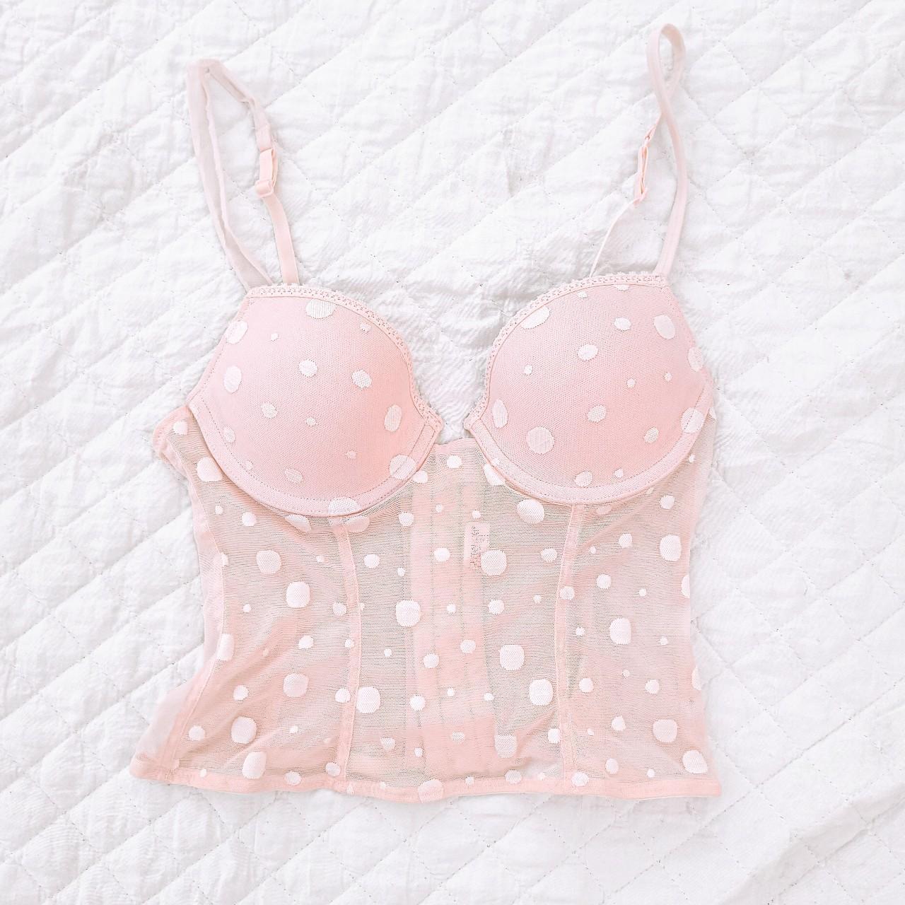 Pastel garden fairy bustier top Powder pink with... - Depop