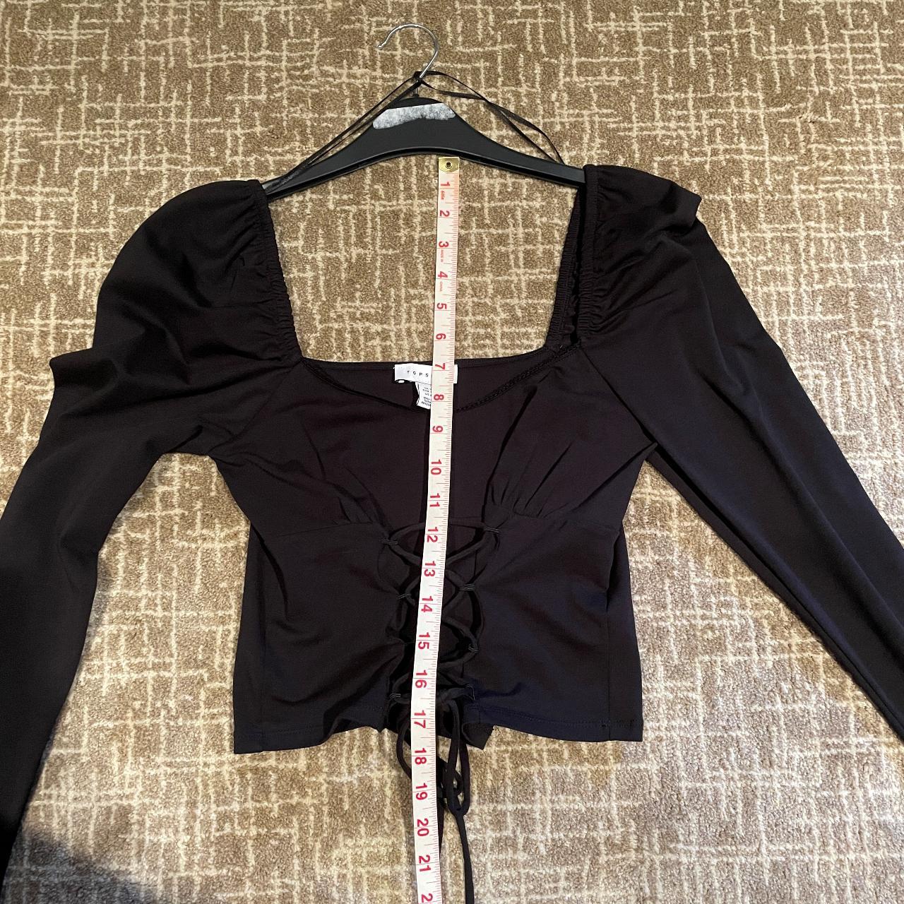 Corset Puff Shoulder Top Long Sleeve Corset Crop Top... - Depop