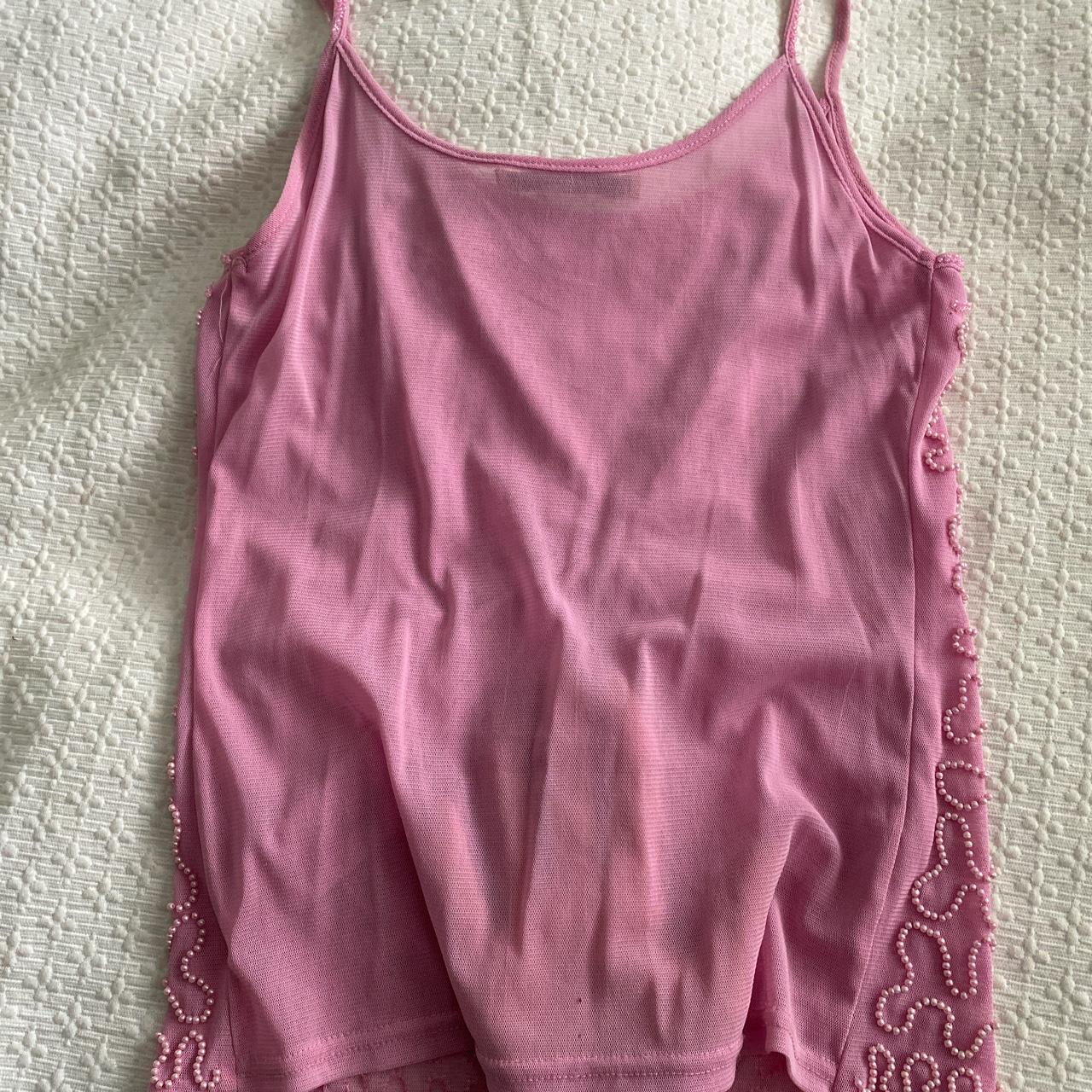 STUNNING Sequined/Beaded Pink Early 2000s Vintage... - Depop