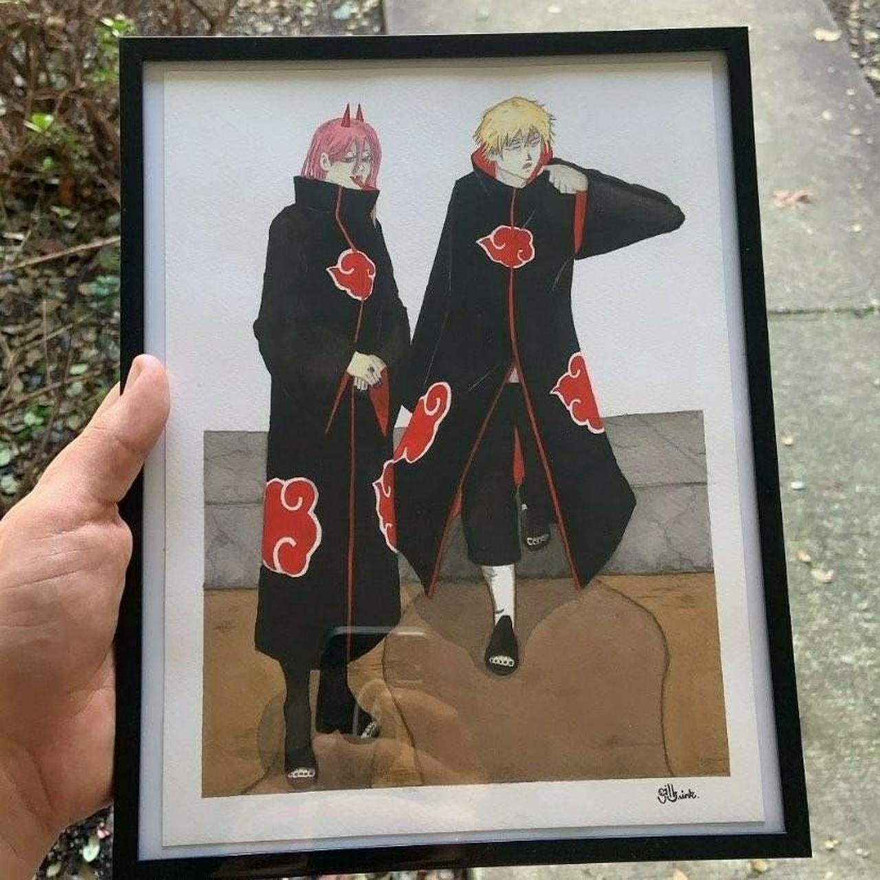 Handmade watercolor painting from my New Akatsuki... - Depop