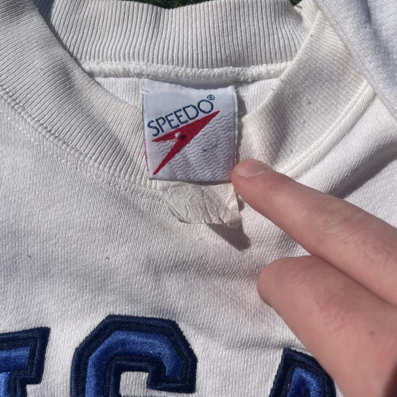 Vintage Speedo USA Crewneck Size Medium/Small White... - Depop