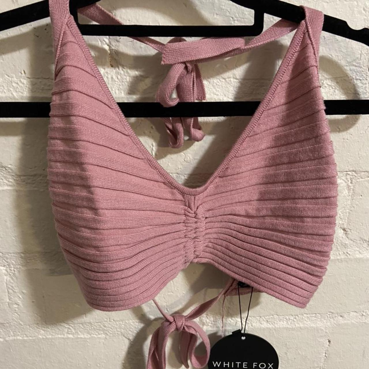 White fox crop top! Brand new, never... - Depop