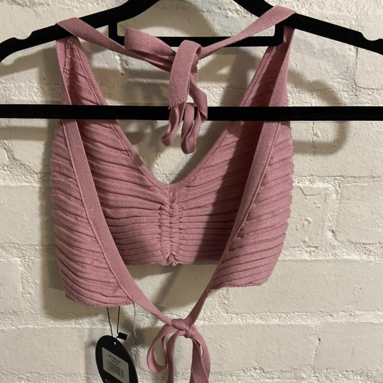 White fox crop top! Brand new, never... - Depop