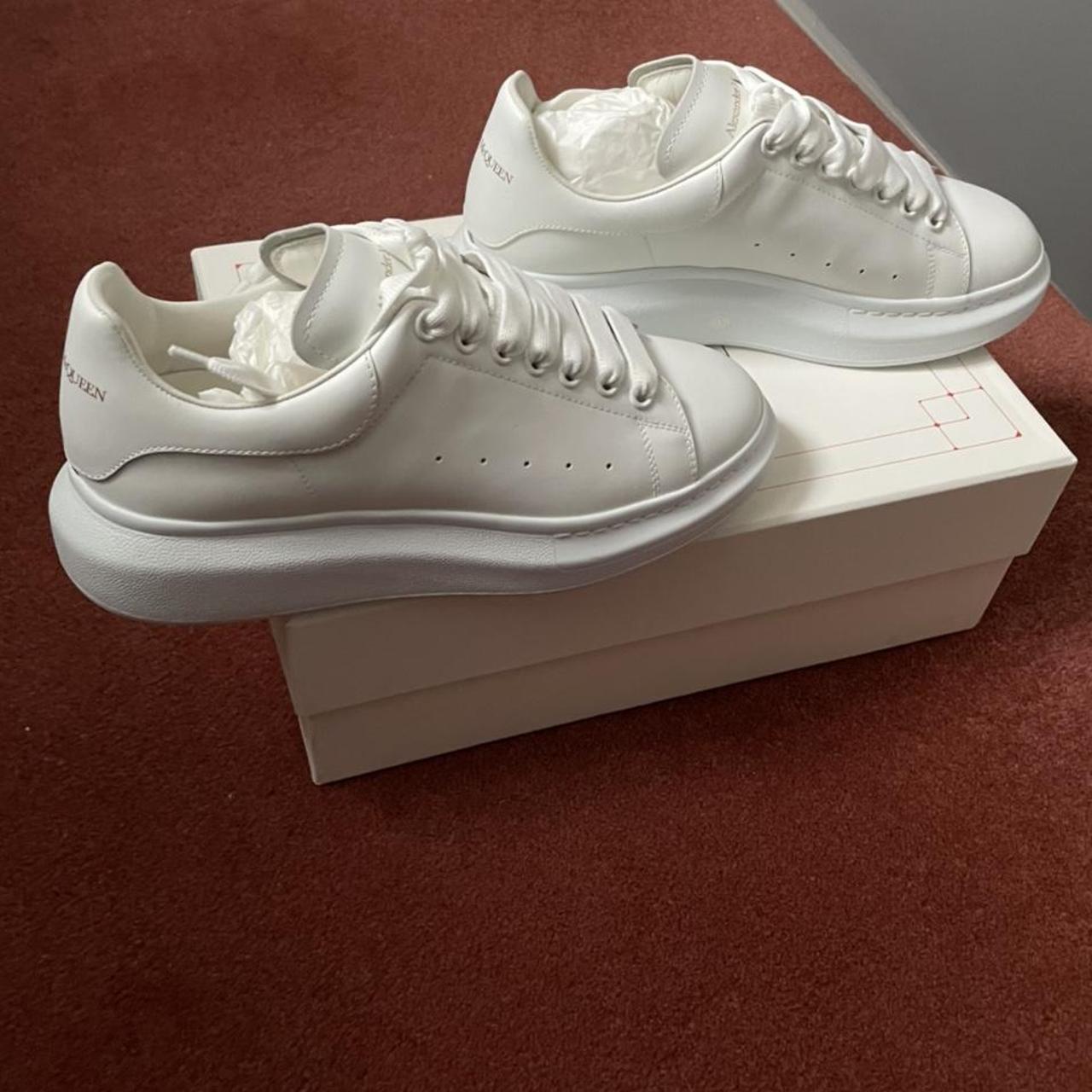 Brand New All White Alexander McQueen trainers... - Depop