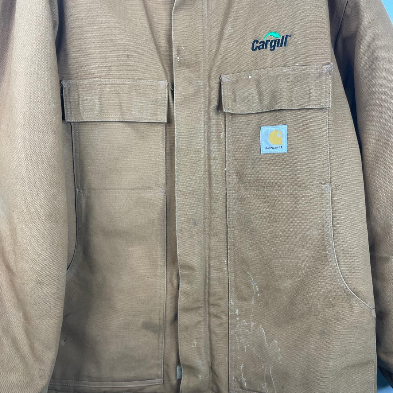 Y2K TAN CARGILL CARHART JACKET WITH BROWN CORDUROY Depop