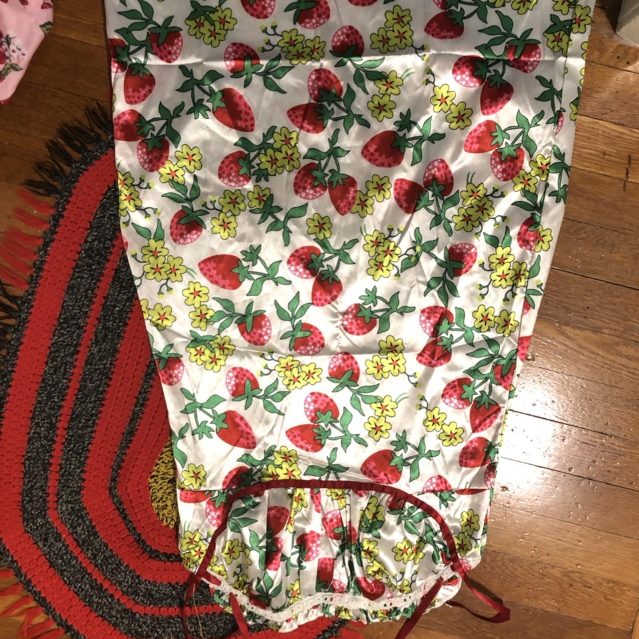 Strawberry lingerie dress! With ribbon and lace trim! - Depop