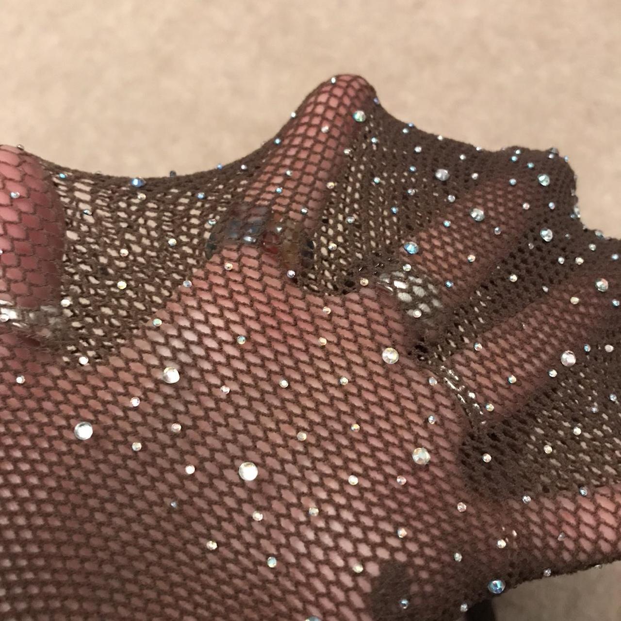 Rhinestone fishnet tights - never worn Great for... - Depop