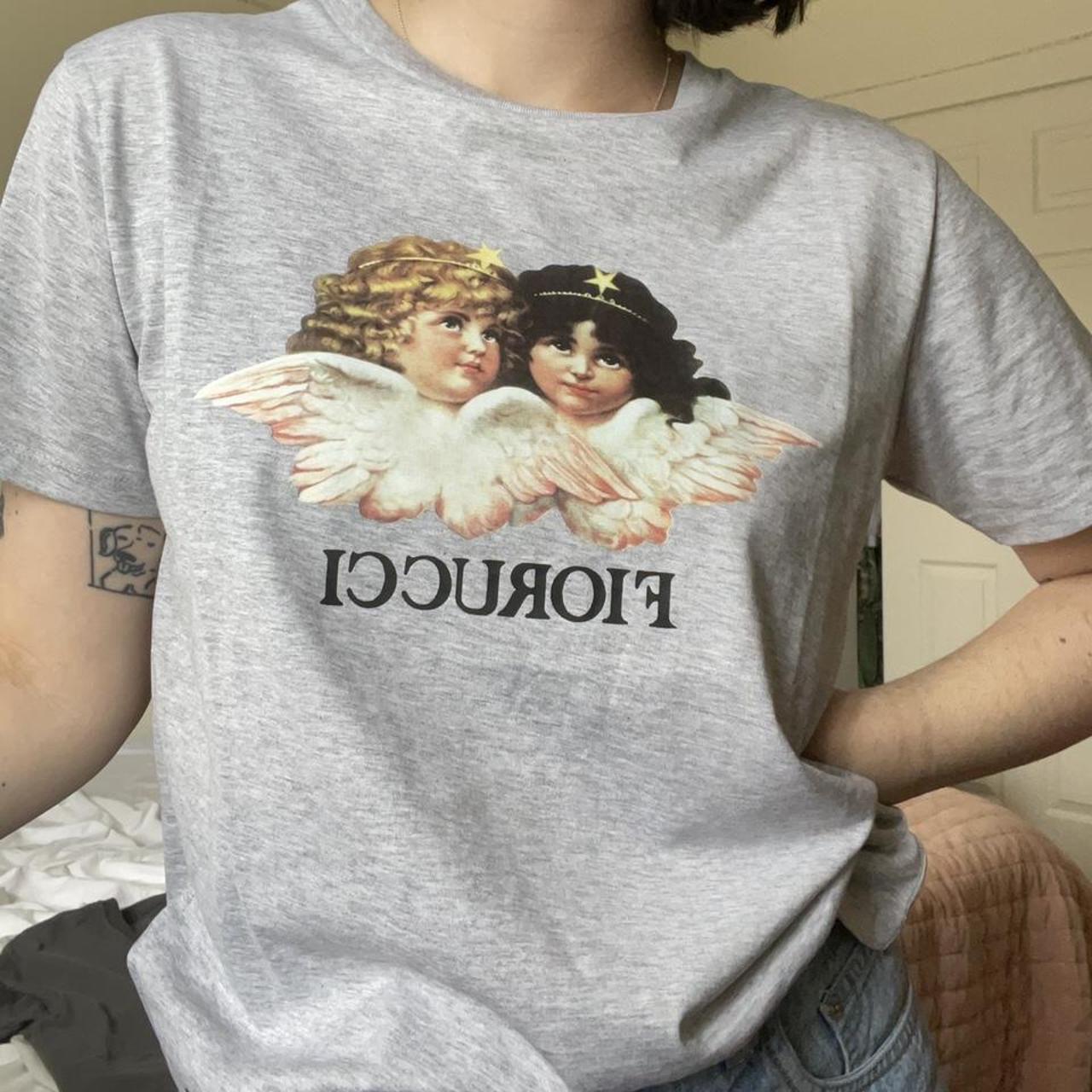 Fiorucci gray baby cherub tee. Brand new and never... - Depop
