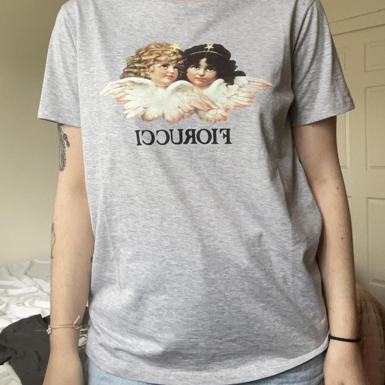 Fiorucci gray baby cherub tee. Brand new and never... - Depop