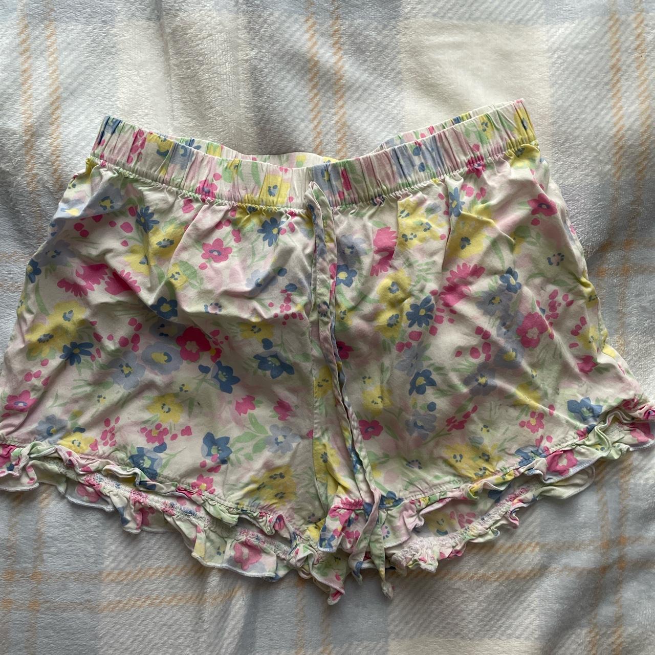 super cute floral pj shorts from primark!! 🫧 2xs... - Depop