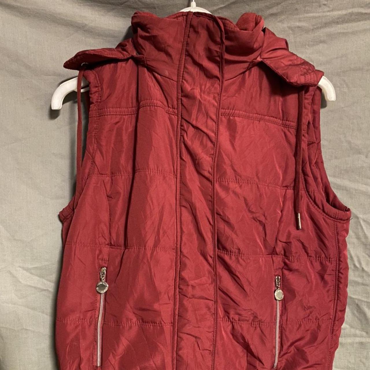 Calvin Klein red puffer jacket Good condition Size... - Depop