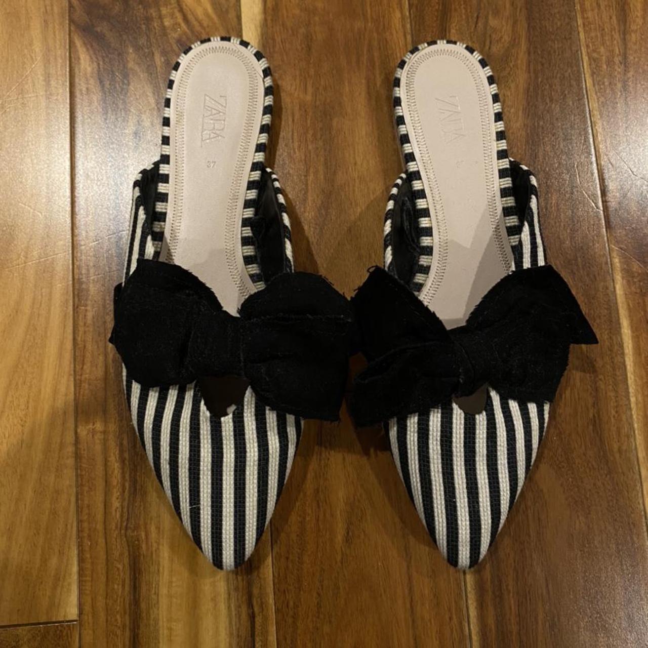 zara pin stripe flats - Depop