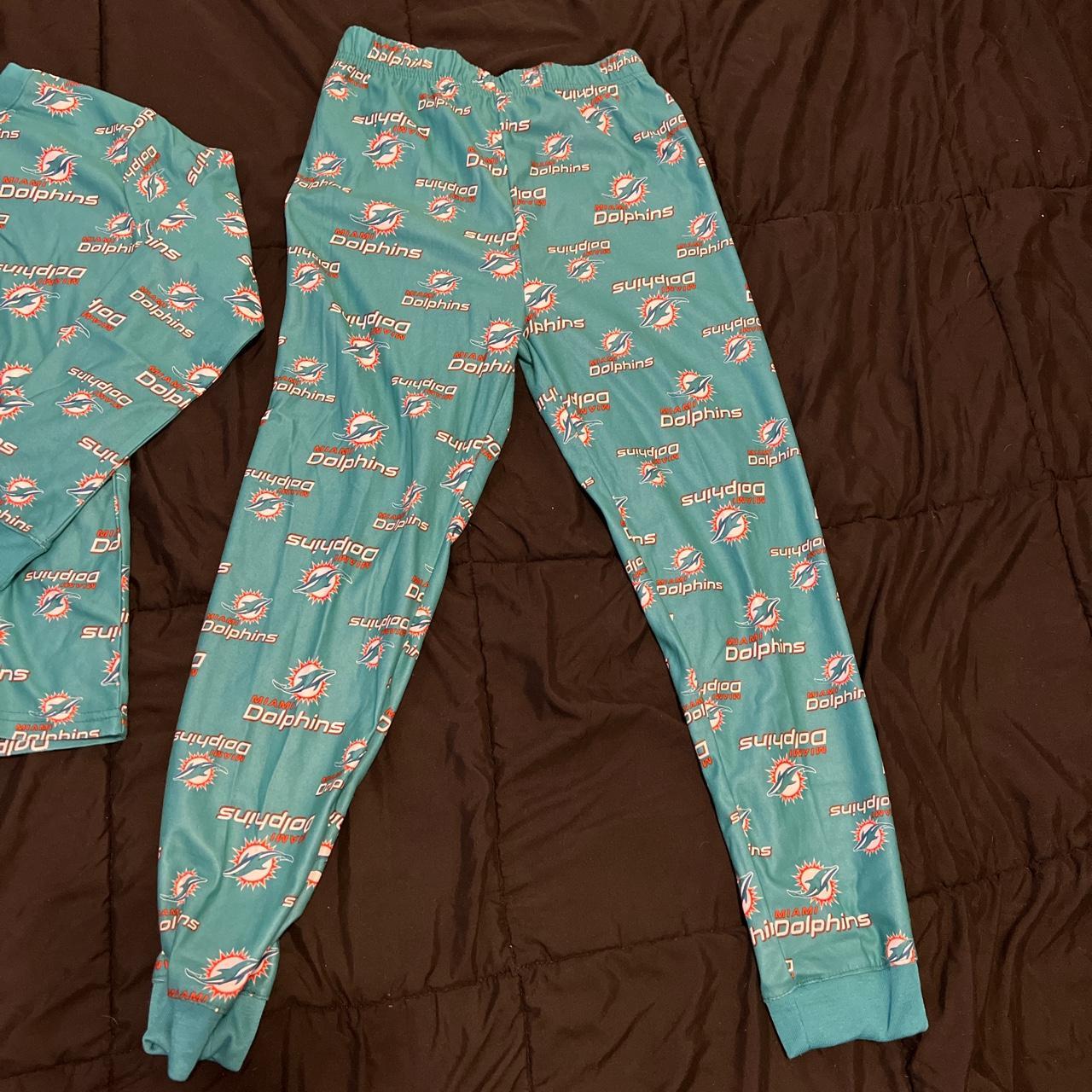Miami Dolphins Pajamas 🐬 Youth Medium fits adult... - Depop
