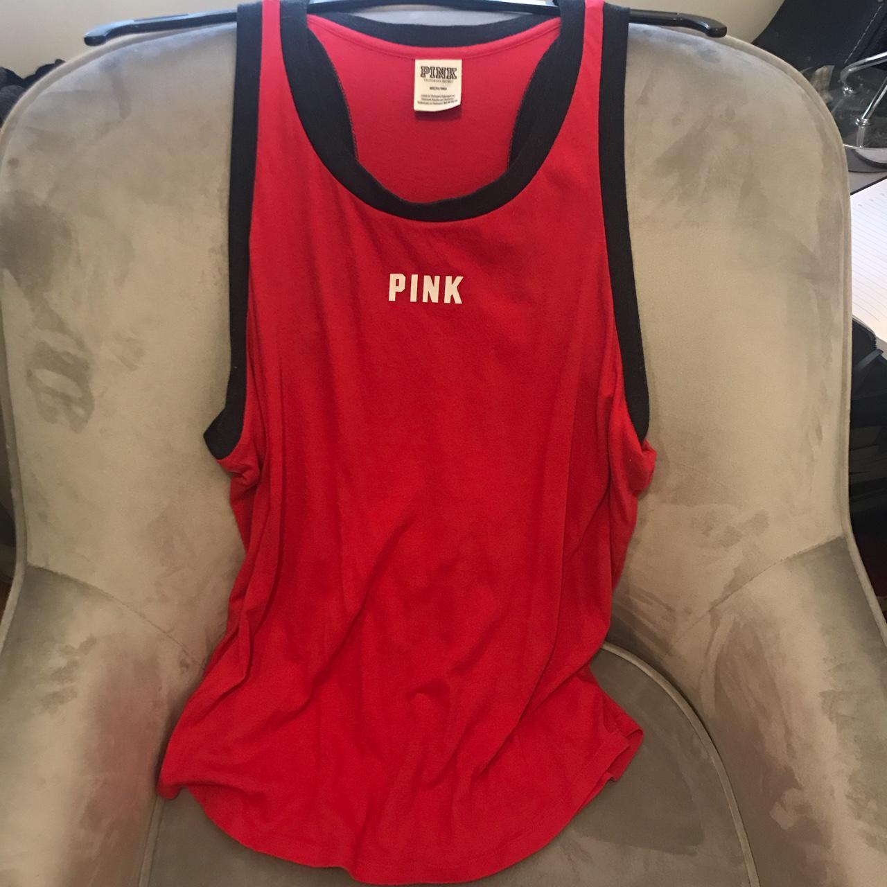 Victoria secrets PINK Red racer back vest top... - Depop