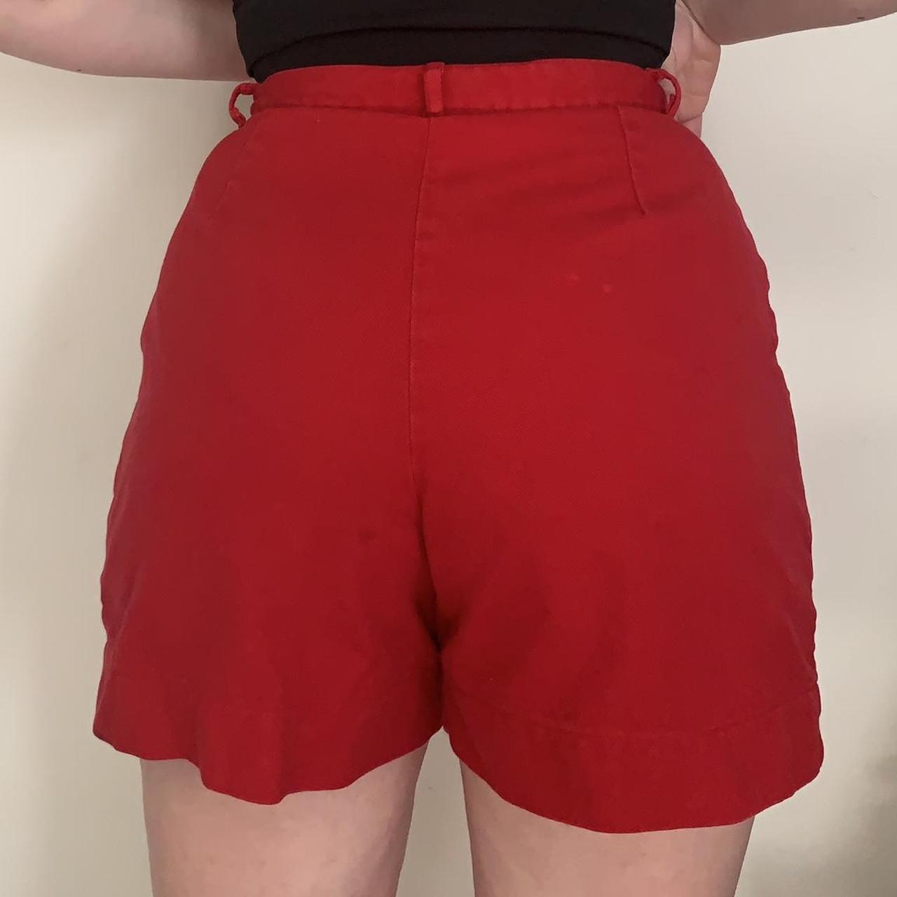 Casual Corner Women's Burgundy and Red Shorts | Depop