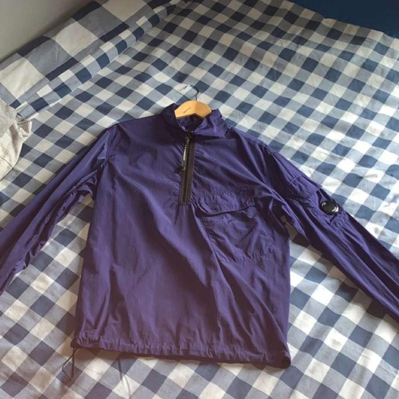 Blue Cp company half zip jacket Worn - Depop