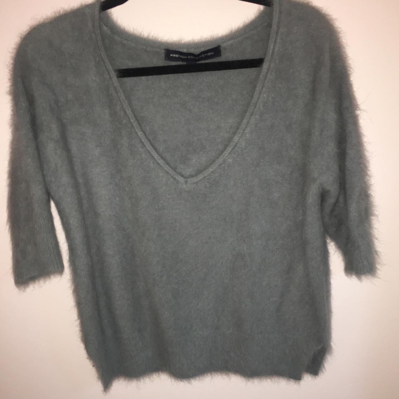 French connection wool jumper. Bluey grey colour.... - Depop