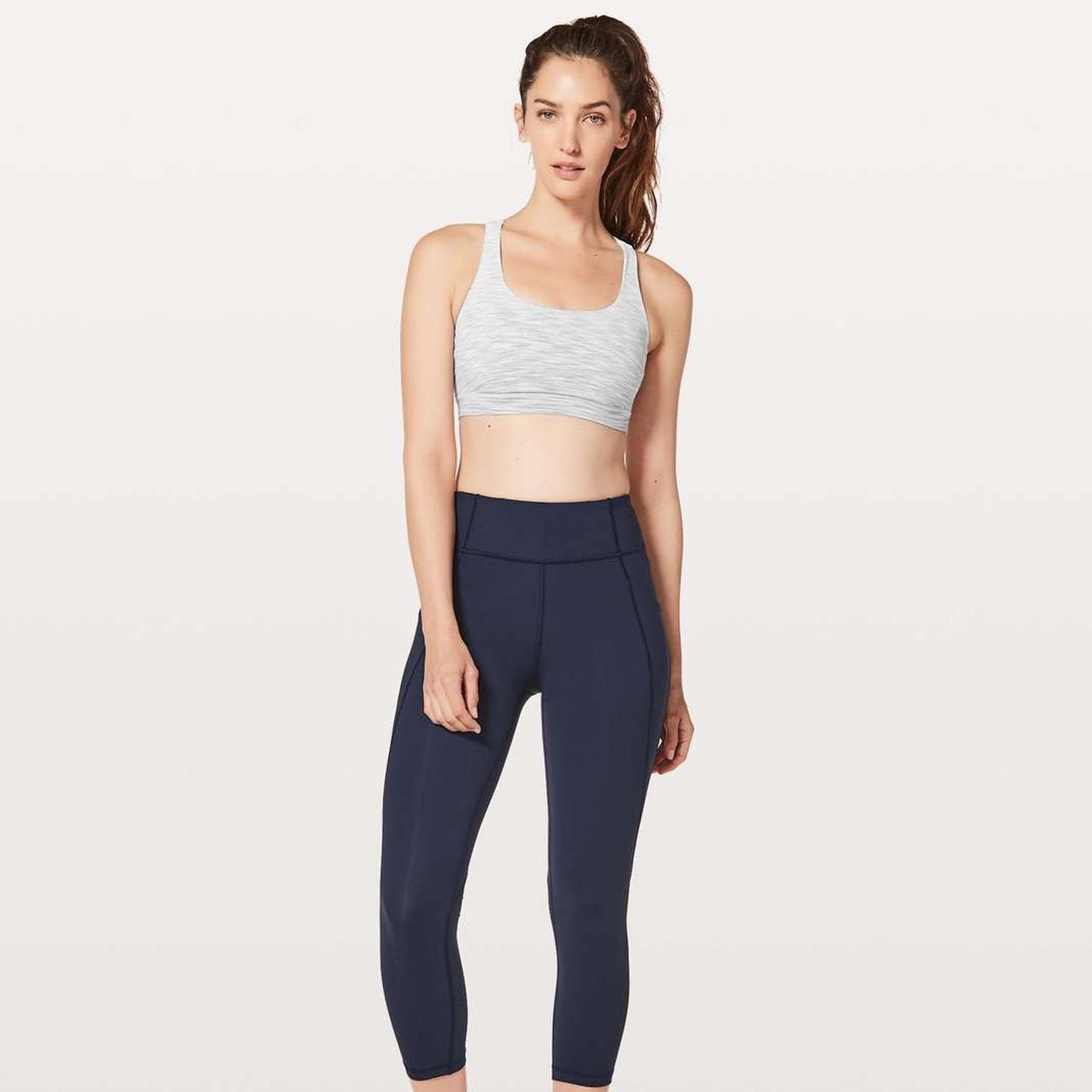 Grey lululemon sports bra Energy bra Brand new with... - Depop