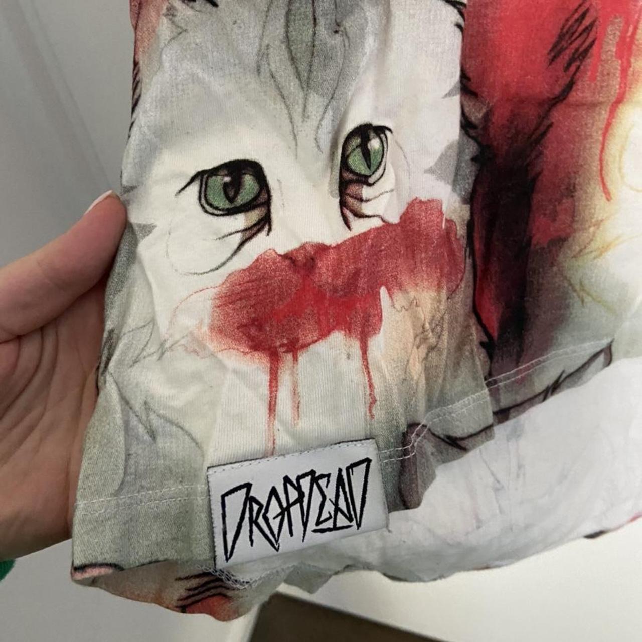 DROP DEAD CAT TANK TOP - WOMENS M/L Preloved... - Depop