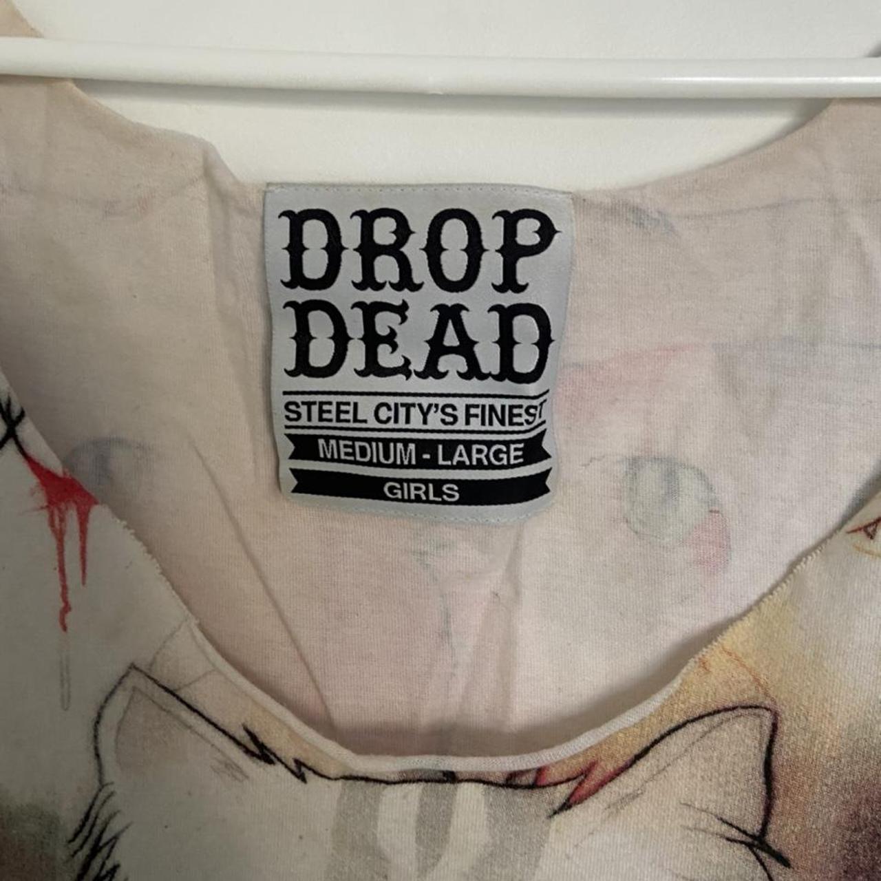 DROP DEAD CAT TANK TOP - WOMENS M/L Preloved... - Depop