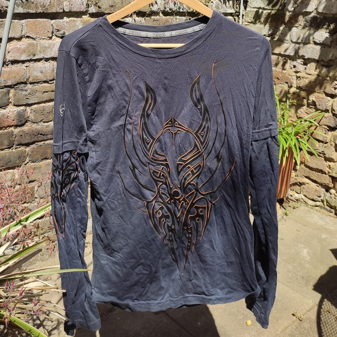 faux double layer long sleeved top from Cyberdog |... - Depop