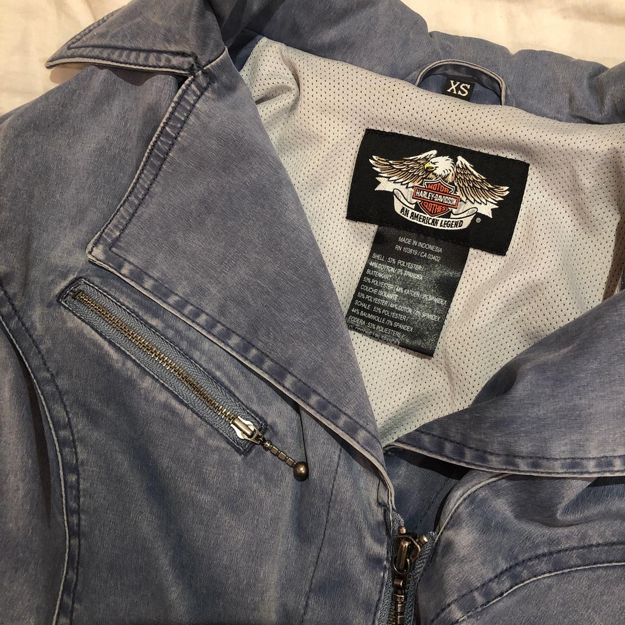 Amazing blue-gray Harley Davidson jacket! It’s a... - Depop