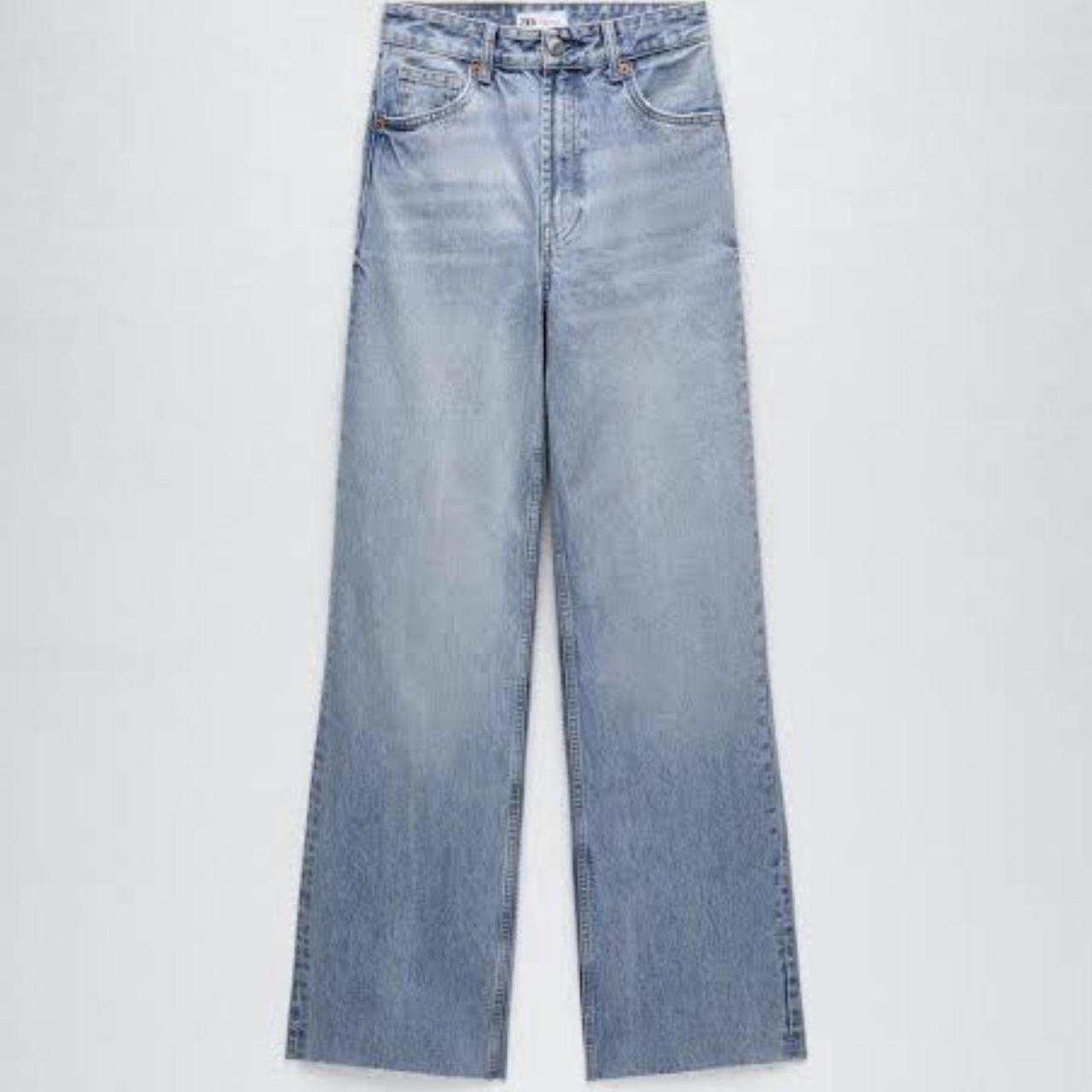 Zara jeans euro 36, fit an 8 Shortened, raw... - Depop