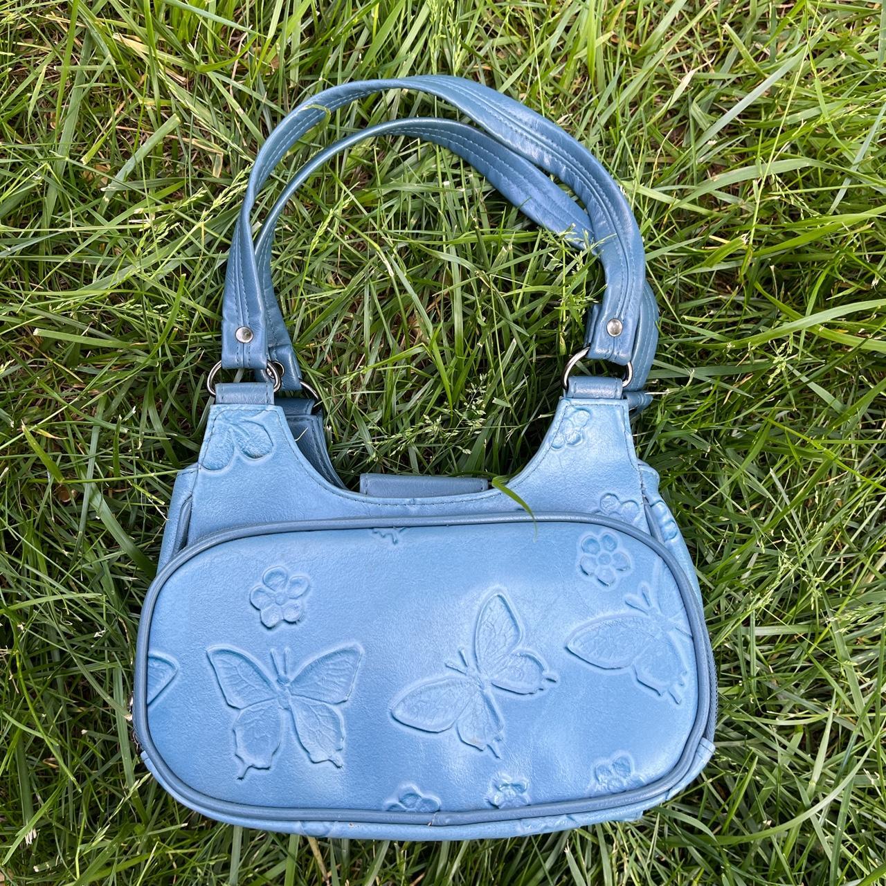 VINTAGE BUTTERFLY HANDBAG ♡ Butterfly embossed... - Depop