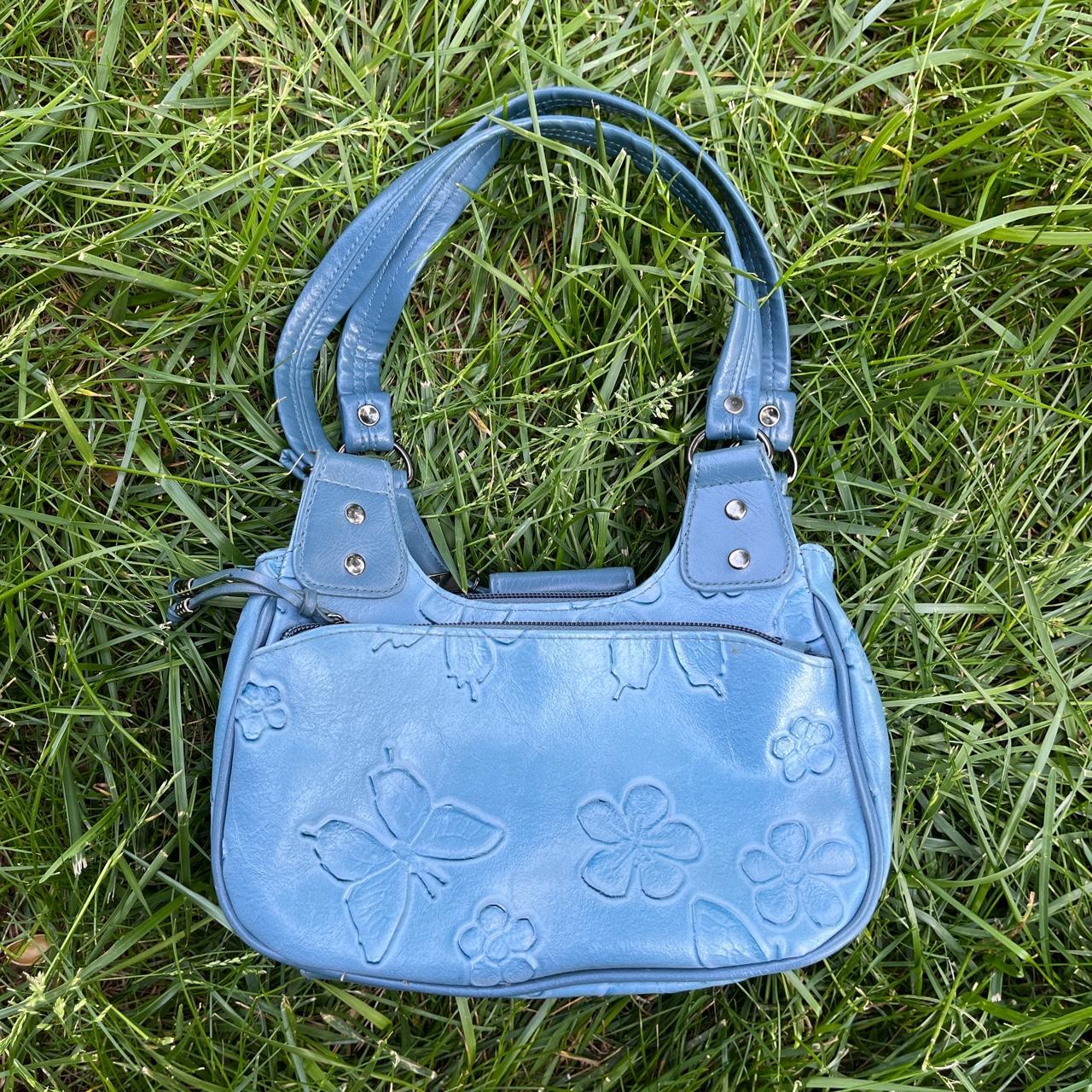 VINTAGE BUTTERFLY HANDBAG ♡ Butterfly embossed... - Depop