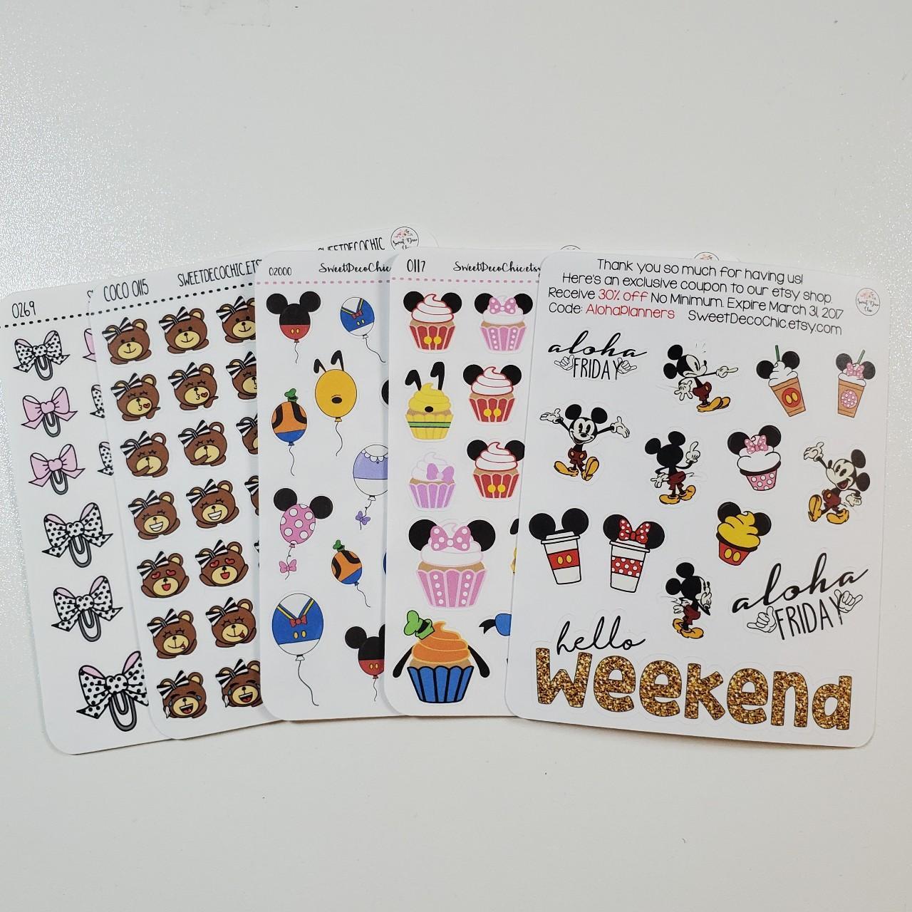 Five unused planner sticker sheets Note that one... - Depop