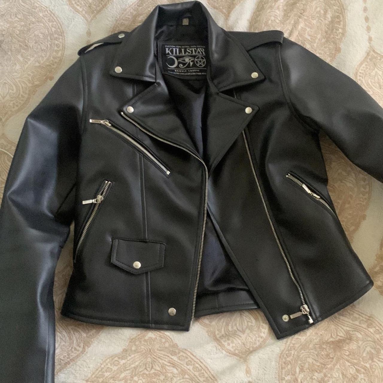 Sick vegan leather jacket, never worn. #Killstar #666 - Depop