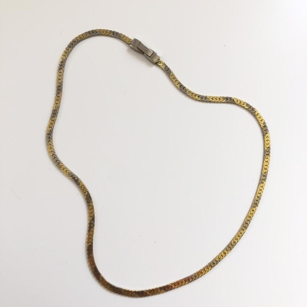 90s brand new two tone silver gold chain necklace - Depop