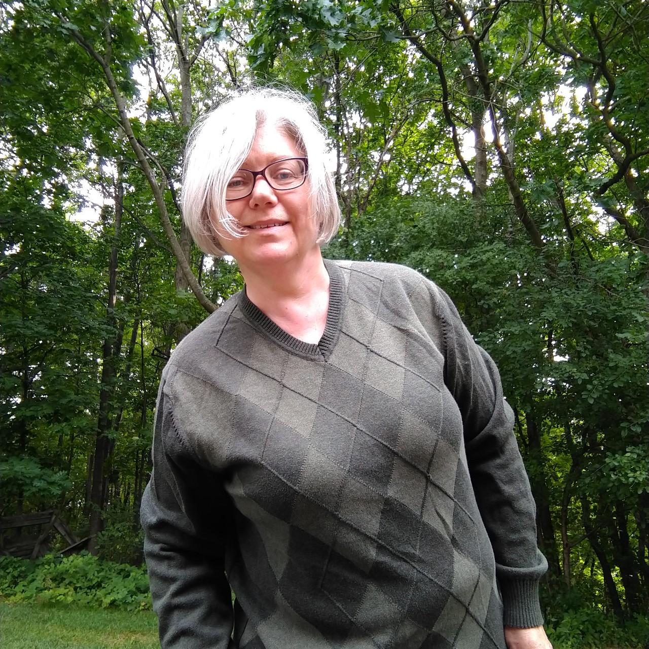 Olive Argyle Sweater by Alex Cannon Size large... - Depop