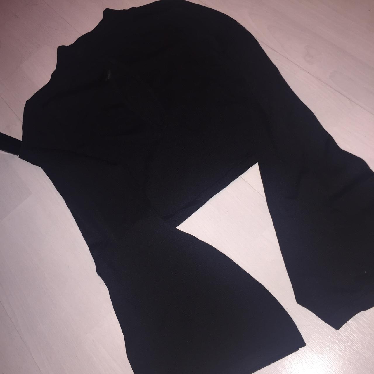 Black cut out top with flared arms from miss guided!... - Depop
