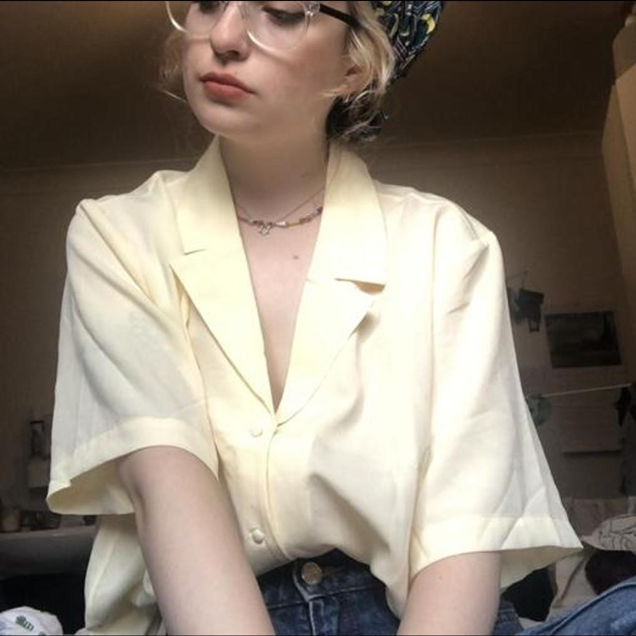 Monki yellow lightweight shirt Super cute perfect... - Depop