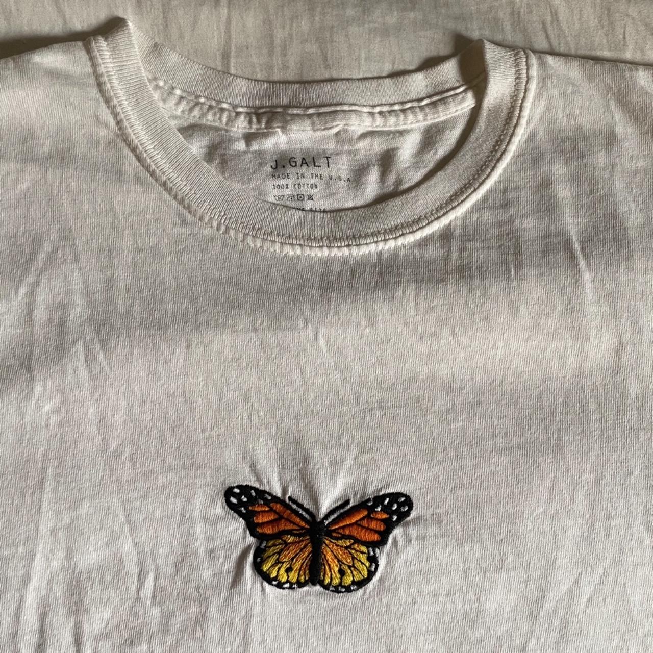 iconic butterfly crop tee brandy melville john... - Depop
