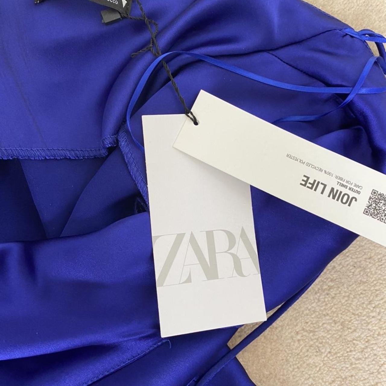 Purple/blue dress from Zara - perfect condition... - Depop