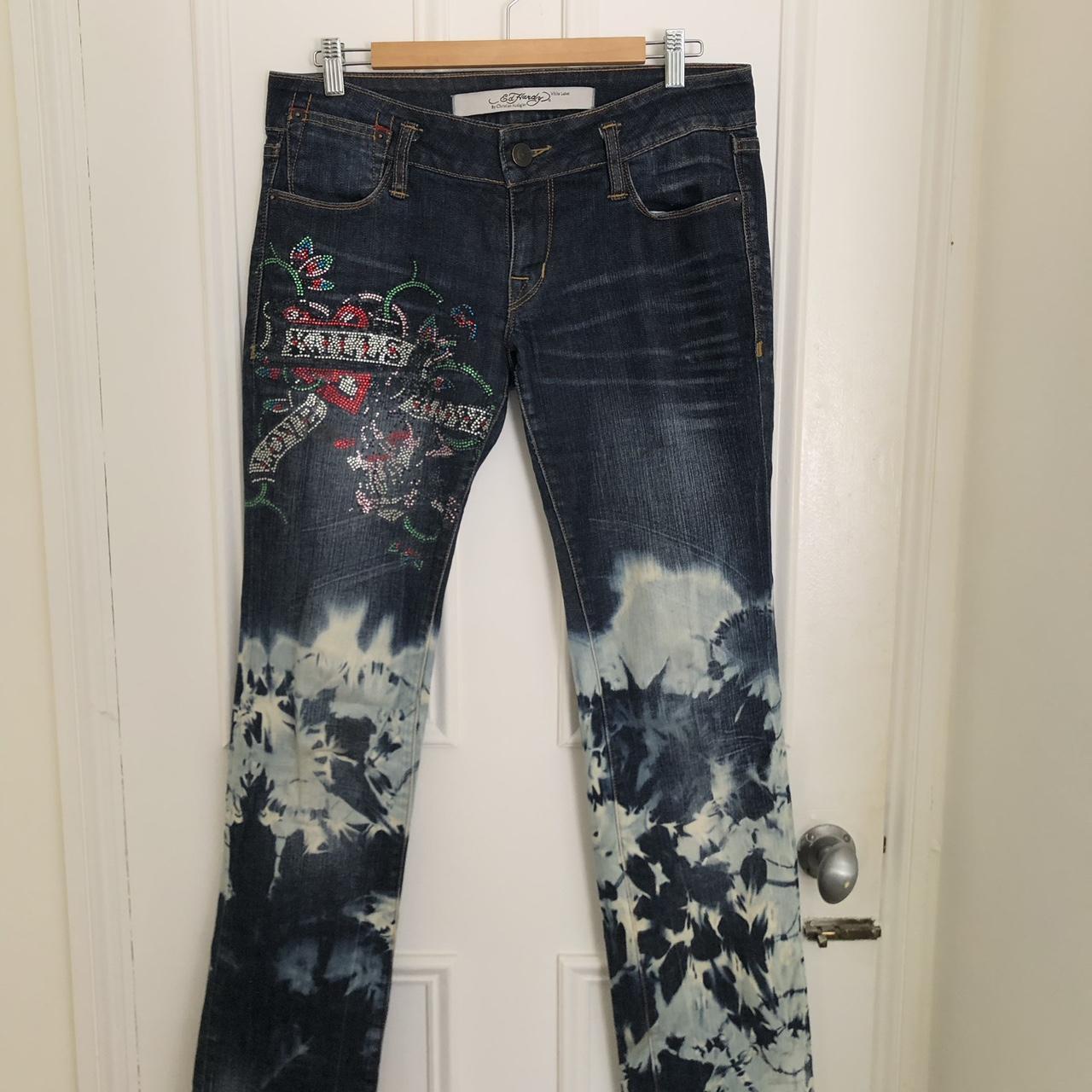 Genuine Ed Hardy (‘love kills’) ultra low rise jeans... - Depop