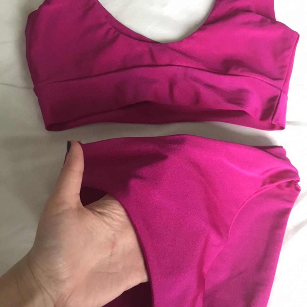 Sorelle Hot Pink Shine Bikini Bottoms Bottoms Only Depop