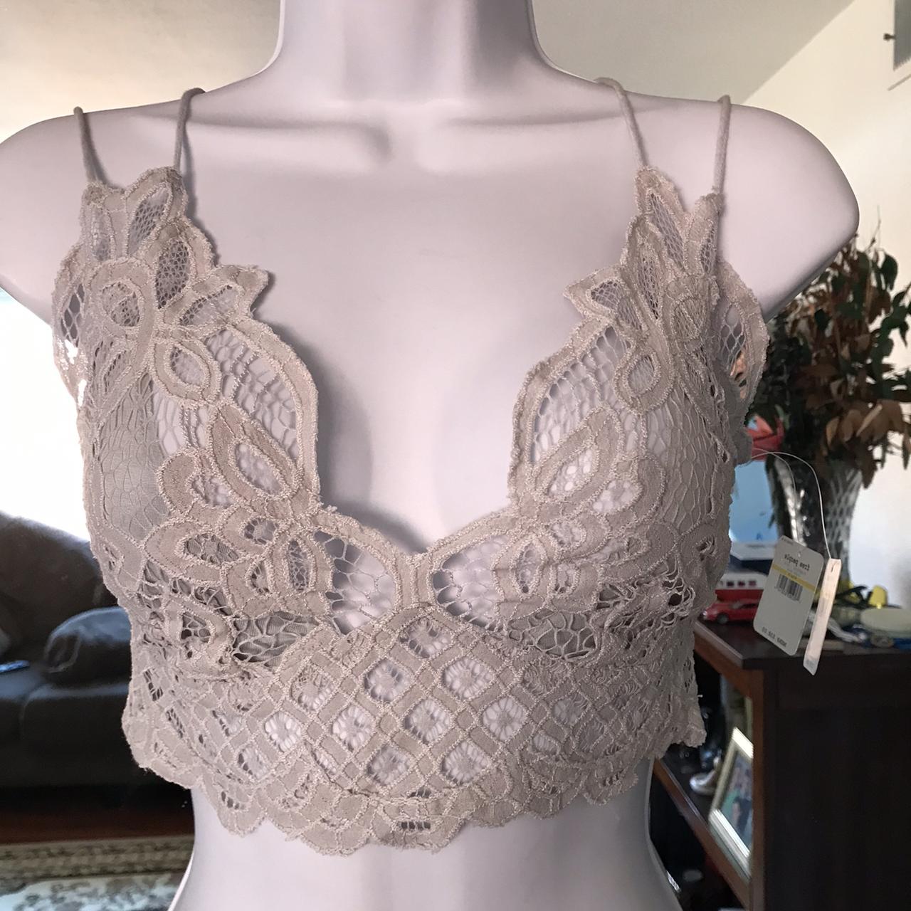 Free People crochet lace bralett. Size Medium... - Depop Free People crochet lace bralett. Size Medium... - Depop