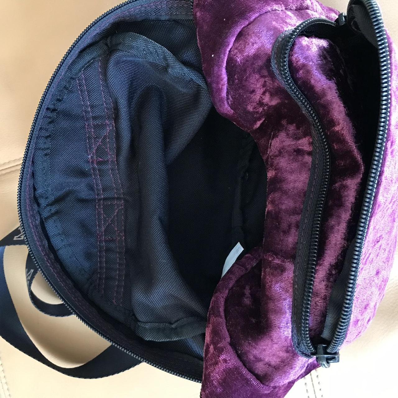 Victoria’s Secret plum/purple velvet backpack... - Depop