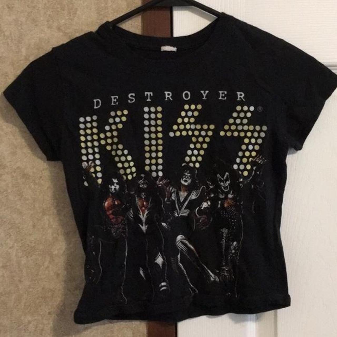 Kiss band crop top Tags classic rock music... - Depop