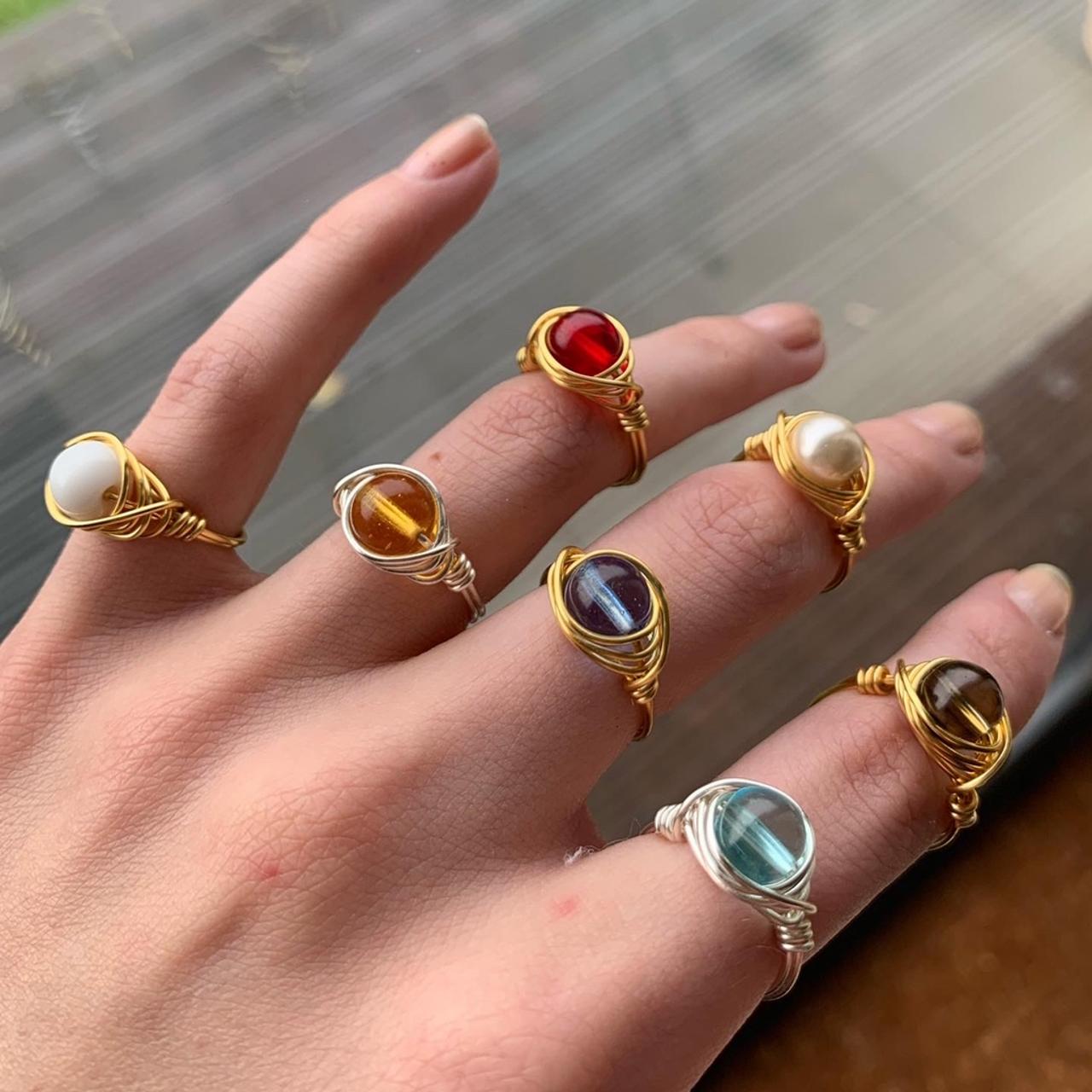 sole jewel rings! £8 for 1, £2 for £15, 3 for £20.... - Depop