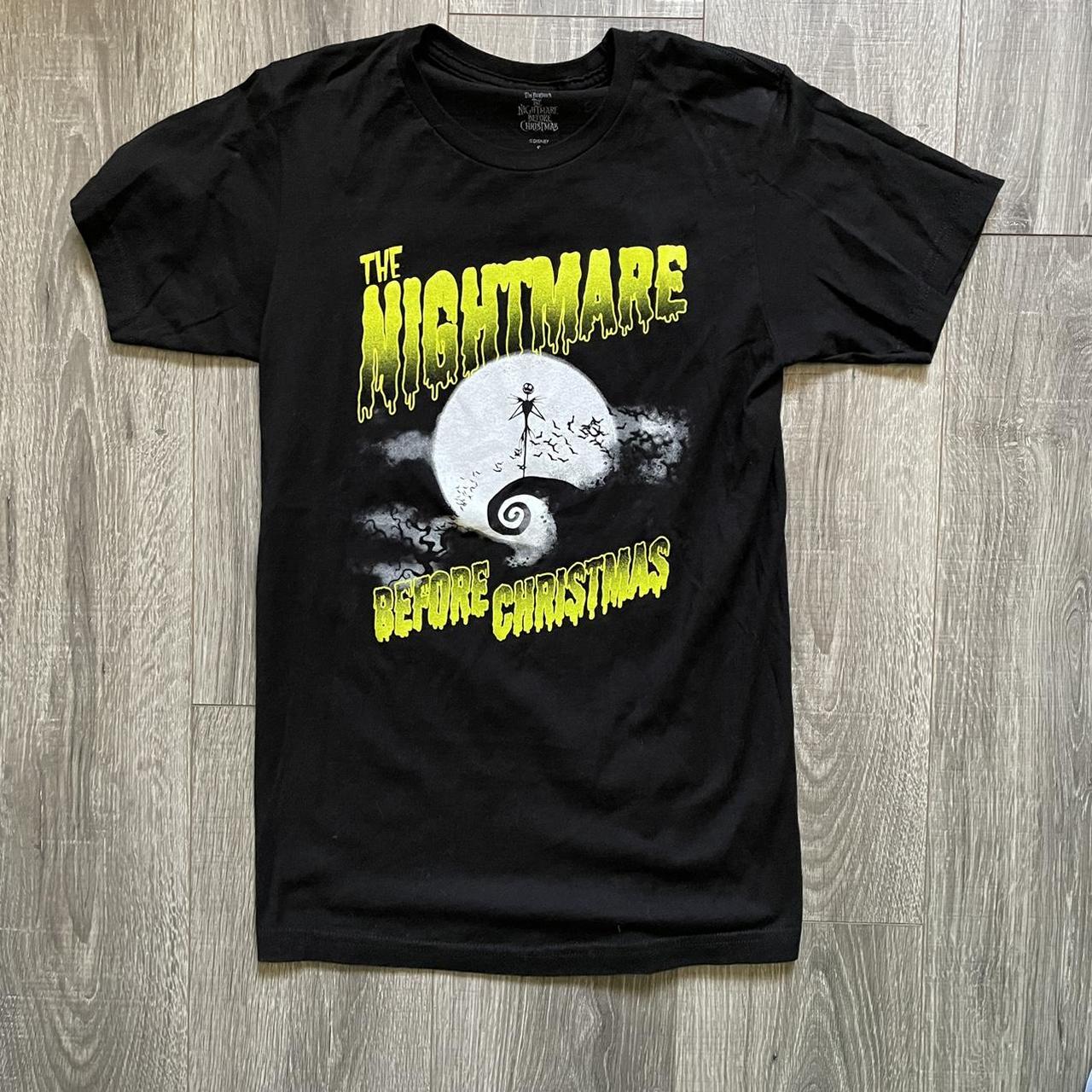 Nightmare Before Christmas Neon Yellow Tshirt... - Depop